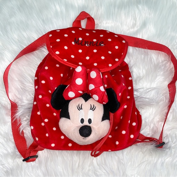Disney | Accessories | Disney Minnie Mouse Plush Backpack | Poshmark